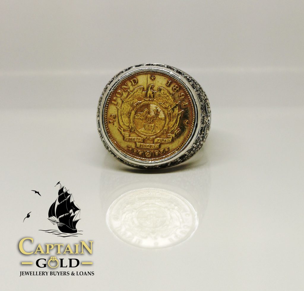 1894 ZAR Gold Kruger Pond Ring | We also buy Gold & Diamond jewellery